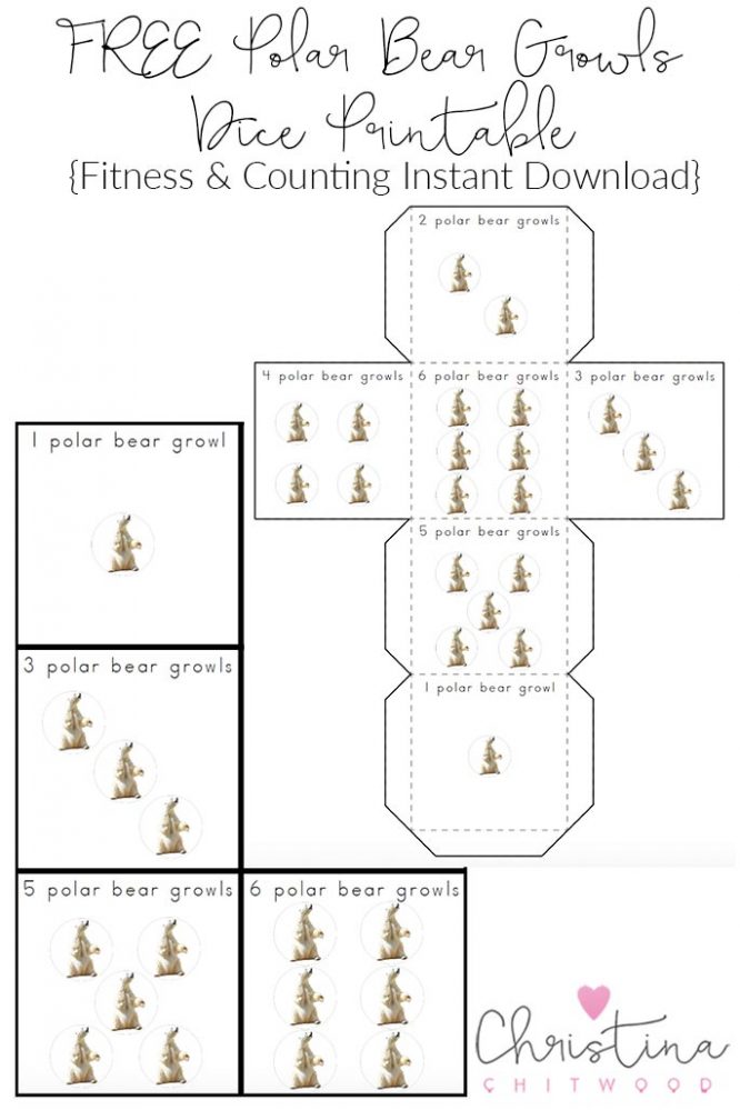 Polar Bear Growls Exercise for Kids {FREE Printable}